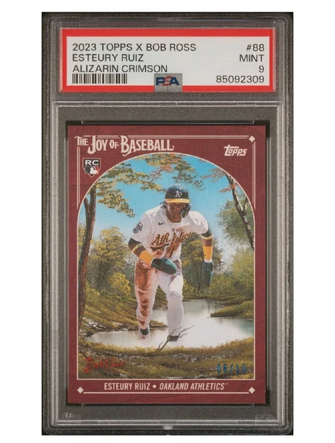 2023 TOPPS X Bob Ross Esteury Ruiz RC Alizarin Crimson/10 POP 1 EUR 112 ...