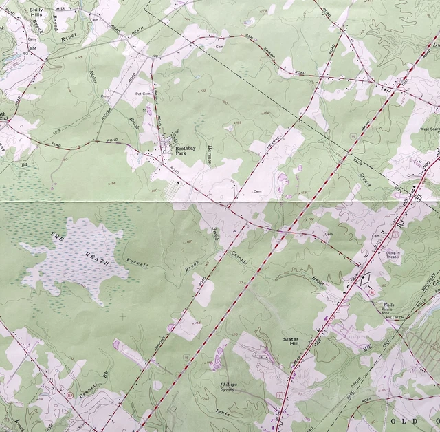 MAP OLD ORCHARD Beach Maine 1970 Topographic Geo Survey 1:24000 27x22 ...