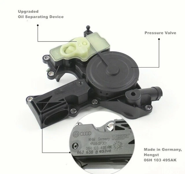 Hengst Original Engine Pcv Valve Oil Separator 06h103495ae For Audi Q5