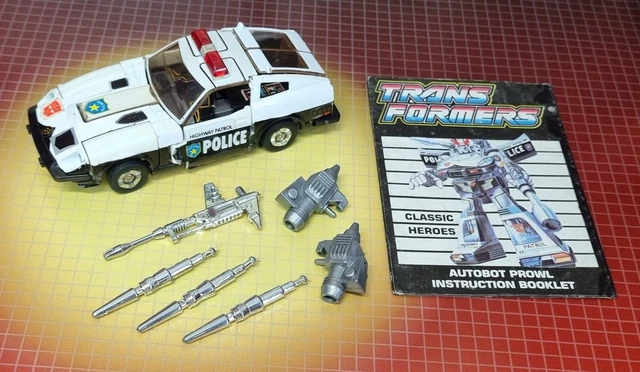 VINTAGE HASBRO TRANSFORMERS G1 Autobot Car Prowl Complete w/Insts ...