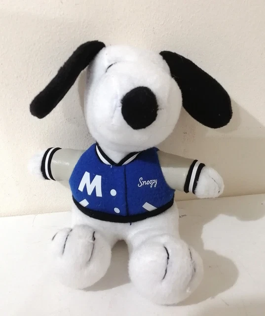 METLIFE PEANUTS PROMOTIONAL Plush Snoopy Soft Toy Blue Varsity Jacket 5 ...