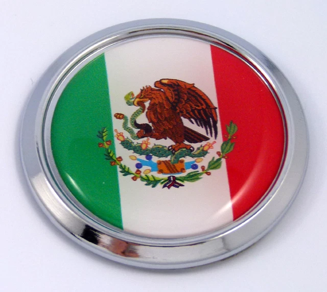 MEXICO MEXICAN ROUND Flag Car Chrome Decal Emblem bumper Sticker bezel badge $13.59 - PicClick AU