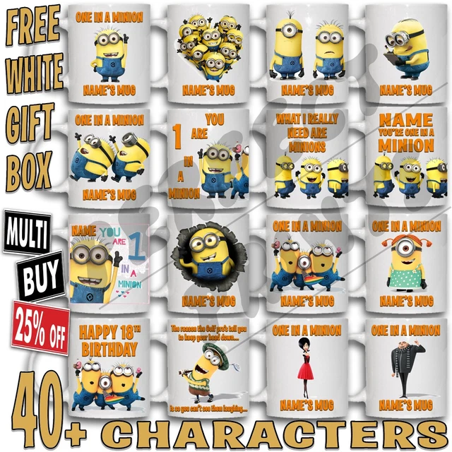 PERSONALISED MUG NAME Despicable Me Minion School Leavers Birthday Eid ...