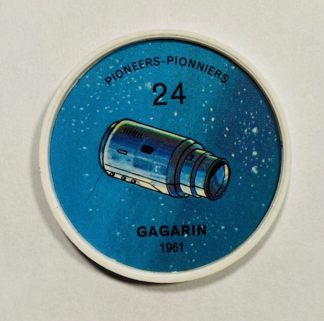 VINTAGE JELLO HOSTESS Airplane Wheel Coin #24 GAGARIN 1961 $5.00 ...