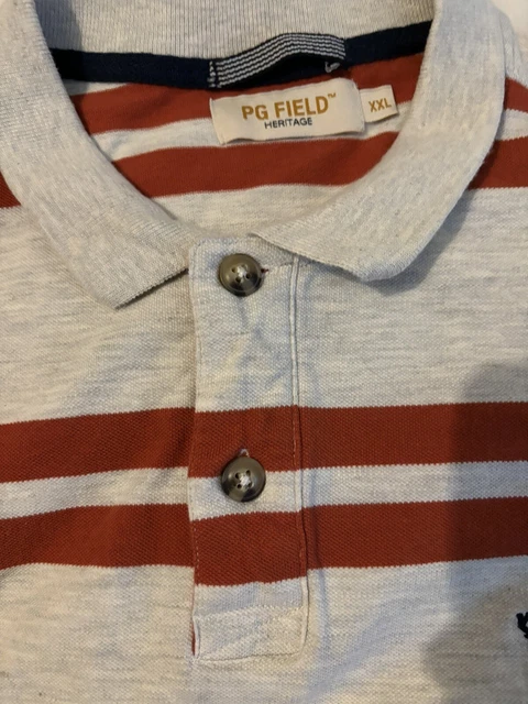 PG FIELD HERITAGE Men’s Size XXL 2XL Polo Shirt in Orange Oatmeal BNWOL ...
