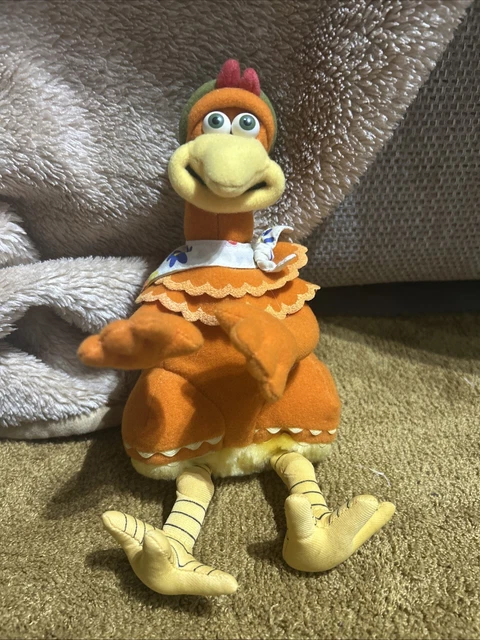 AARDMAN CHICKEN RUN Ginger Soft Orange Plush Beanie Toy 2000 Dreamworks ...