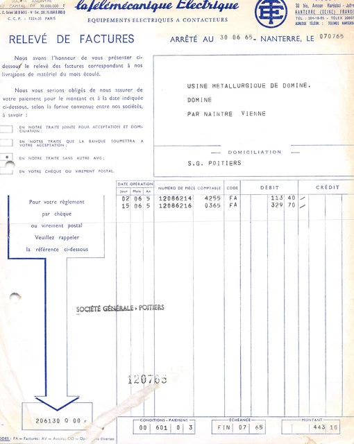 1965 EQUIEPEMENTS ELECTRIQUES La Telemecanique Electrique A Nanterre ...