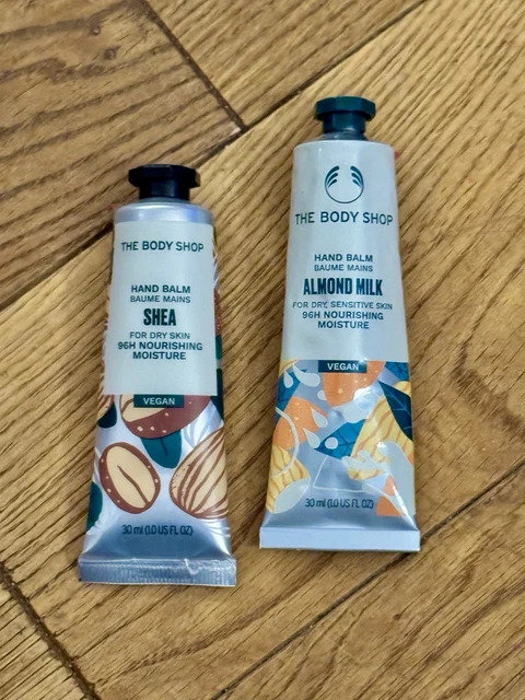 BODY SHOP HAND Cream Duo - Shea & Almond Milk nourishing moisture (2 X ...