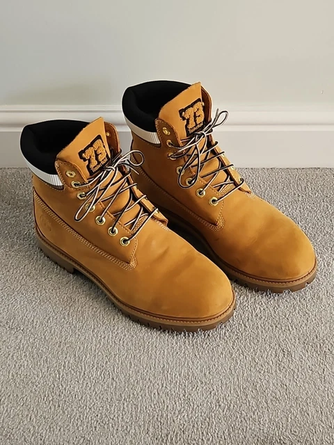 TIMBERLAND 73 PREMIUM Heritage 6" WP Nubuck Wheat Stripe Boots UK 10.5 ...