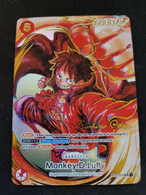 ONE PIECE - Monkey D Luffy ST01-012 Anniversary Signed Eiichiro Oda ...