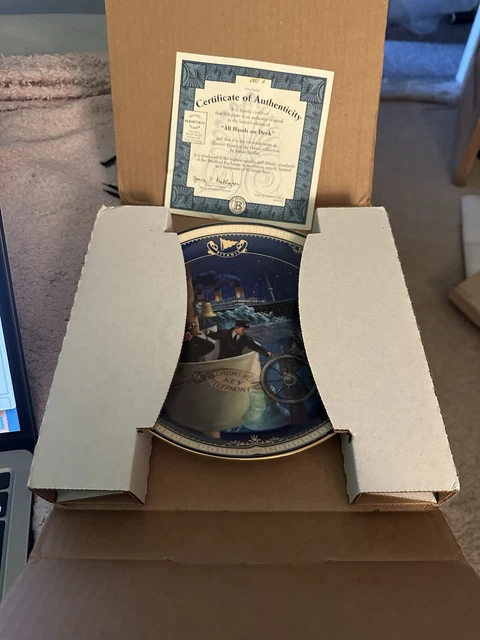 BRADFORD EXCHANGE FULL Set Of Titanic Queen Of The Ocean Plate. Brand ...
