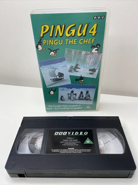 PINGU 4 : PINGU THE CHEF - VHS Video - 8 Pingu Tales (BBC 1993 ...