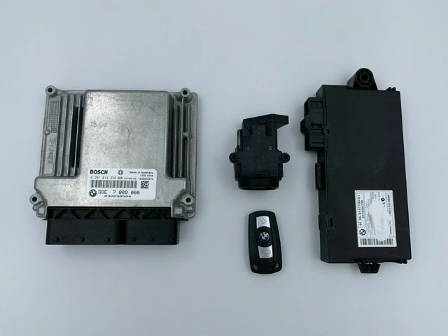 BMW E60 E61 520d N47 ENGINE ECU SET DDE CAS3 KEY IGNITION CONTROL ...