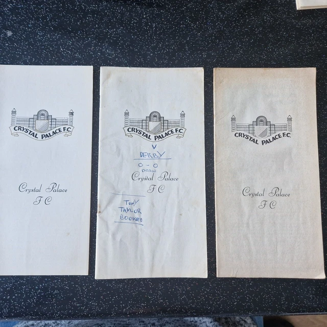 JOB LOT 6 x Crystal Palace home programmes 1970/71 - average condition ...