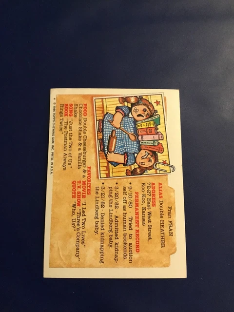 1986 TOPPS GARBAGE Pail Kids #177a MELTIN MILTON OS Series 5 GPK NM ...