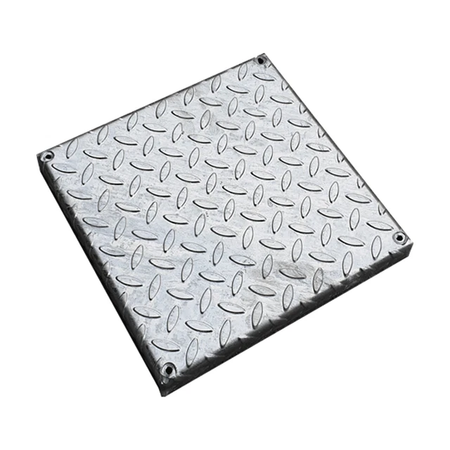 ULTRA 310MM SQUARE Galvanised Chequer Plate Cover - Suitable for Wavin ...