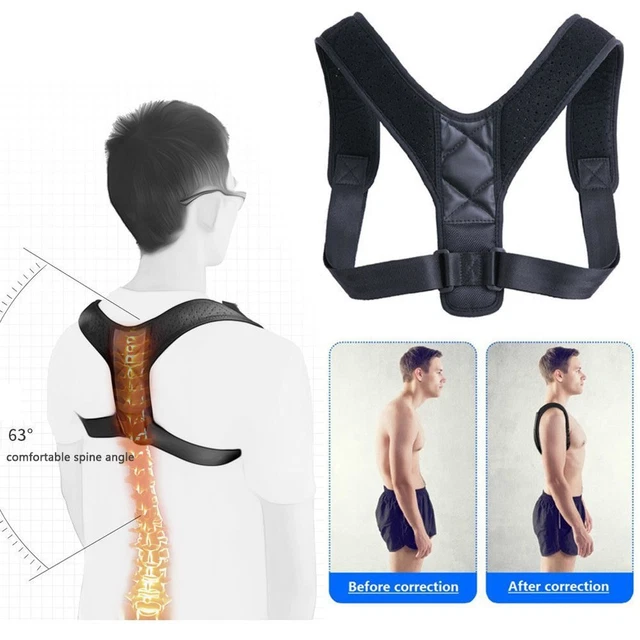 NECK SHOULDER CARE Posture Corrector Hunchback Straps Brace Belt Back ...