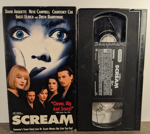 SCREAM (WES CRAVEN VHS Tape, 1997) Cult Classic Horror Movie Barrymore ...