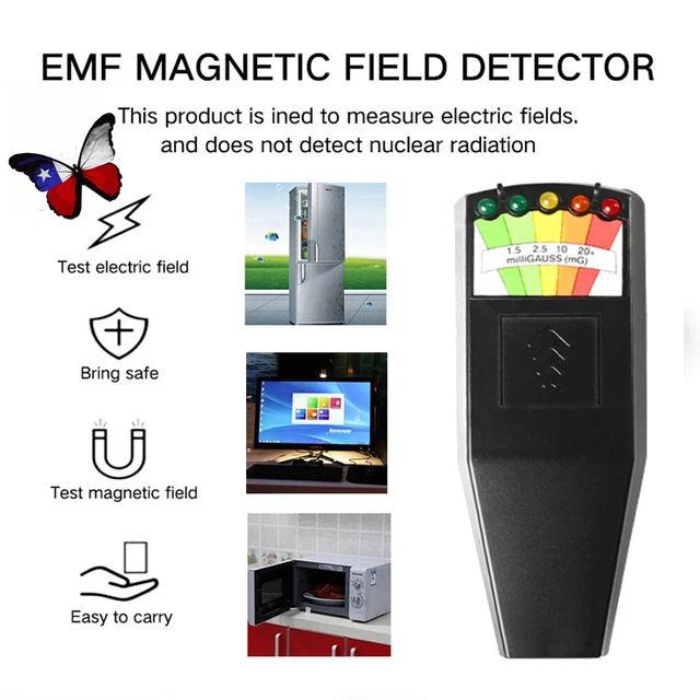 LED MAGNETIC FIELD Detector EMF Meter Ghost Hunting Tester Paranormal ...