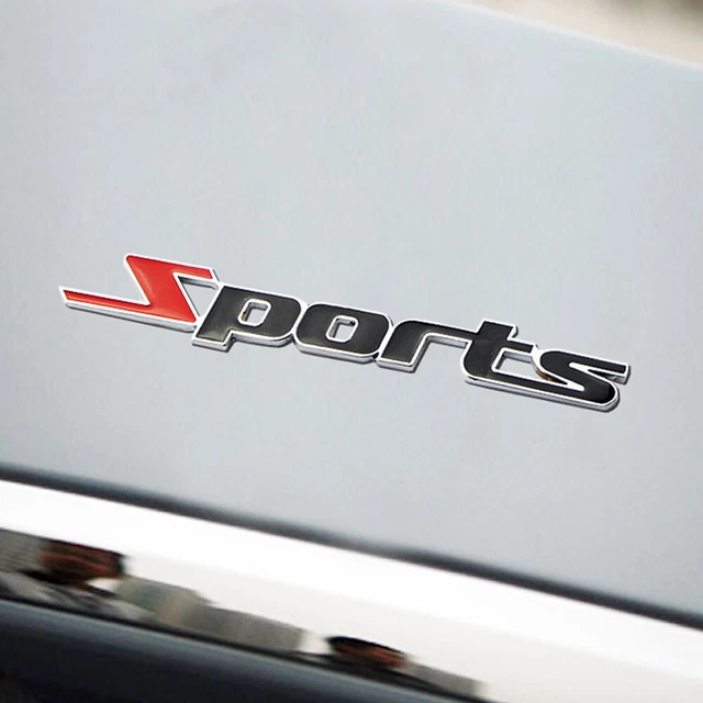 METAL 3D SPORTS Logo Emblem Badge Sticker Trunk Bumper Decal Car ...