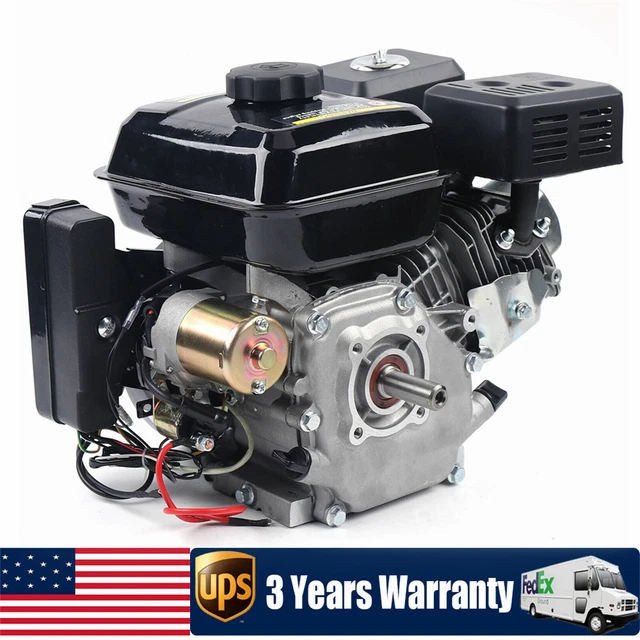 212CC 7.5 HP Gas powered Go Kart Engine Motor 4-Stroke Electric Start ...