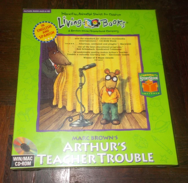 ARTHUR'S TEACHER TROUBLE Cd-Rom Win Mac 1994 Living Books Boxed Nuovo ...