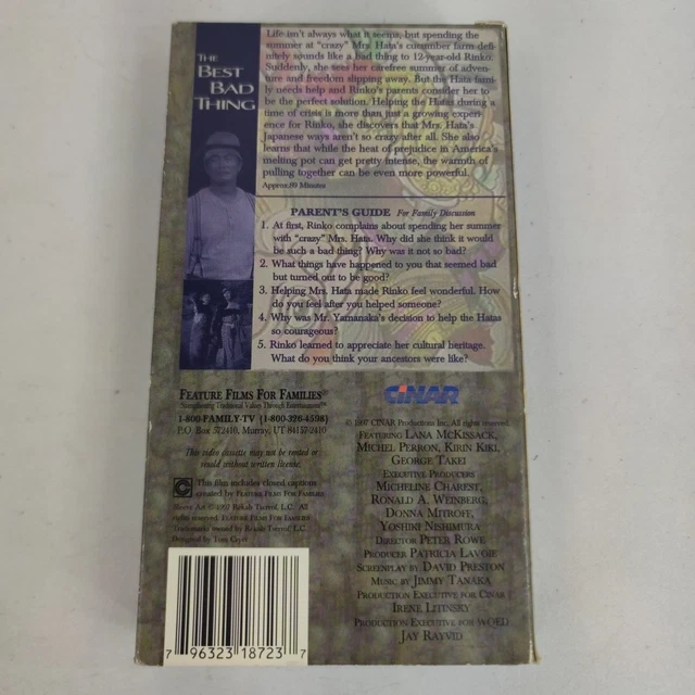 THE BEST BAD thing feature films for families lana mckissack-VHS-TESTED ...