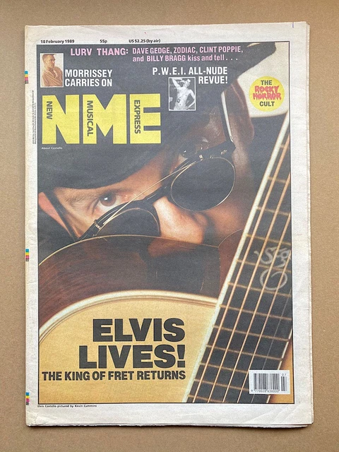 ELVIS COSTELLO NME Magazine Feb 18 1989 - Elvis Costello Cover With ...