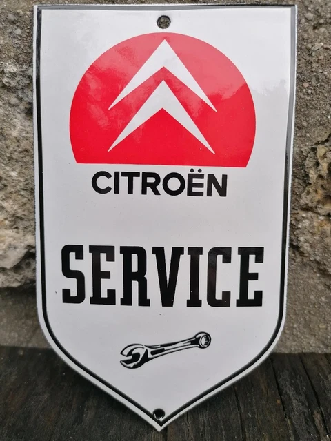 PLAQUE ÉMAILLÉE CITROEN SERVICE Enamel Sign no Renault Peugeot EUR 45 ...