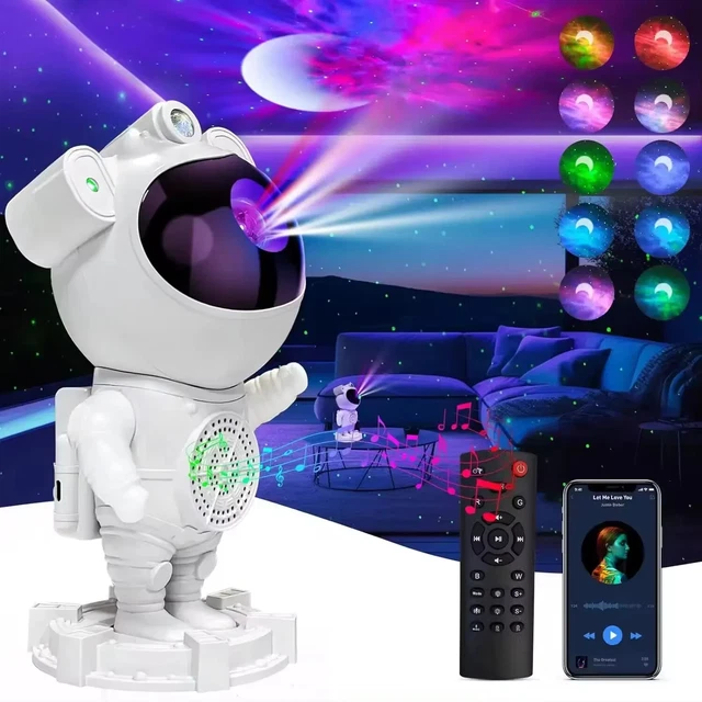 PROJECTEUR CIEL STELLATO Lampe Projecteur Enceinte Bluetooth Astronaute ...