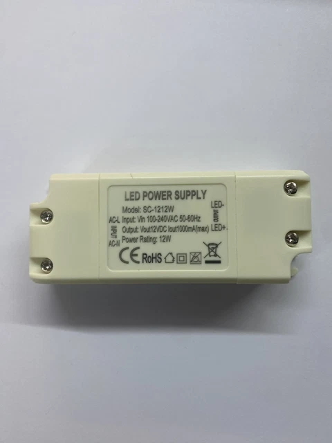ARLEC LED DRIVER 12V 12W Transformer 100-240V AC £6.99 - PicClick UK