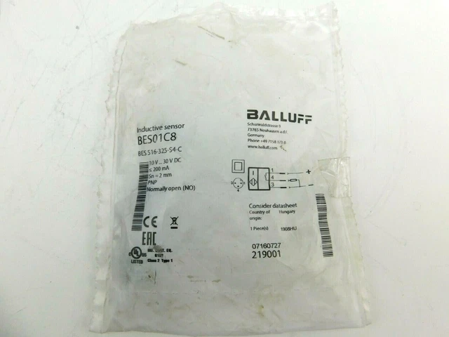 BALLUFF INDUCTIF CAPTEUR BES01C8 Bes 516-325-54 C 219001 EUR 23,18 ...