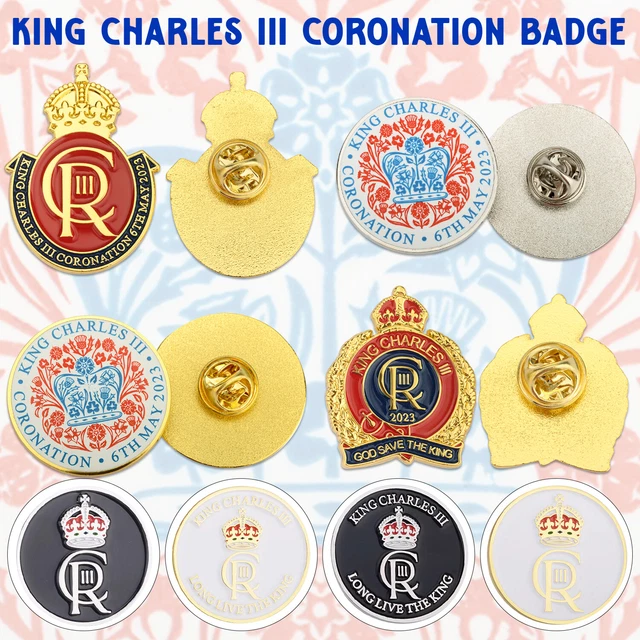 HM THE KING Charles Iii Coronation Badges EUR 3,14 - PicClick IT