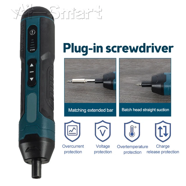 CORDLESS ELECTRIC SCREWDRIVER Rechargeable Drill Mini Torque Adjustment ...