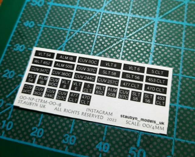 OO GAUGE 1950-60S Lt Bus Number Plate Decal Kit Routemaster Bus London ...