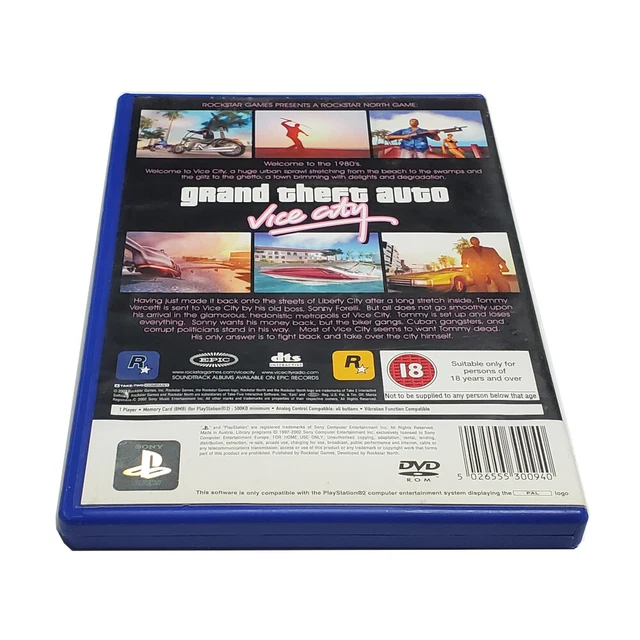 GRAND THEFT AUTO Vice City PS2 - Iconic Open World, 80s Vibe, Crime ...