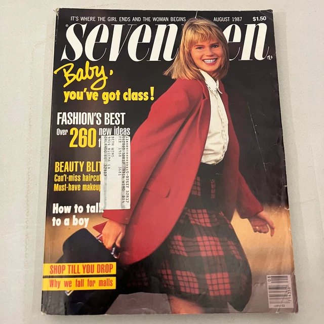 VINTAGE SEVENTEEN MAGAZINE August 1987 Back to School Looks Edition ...