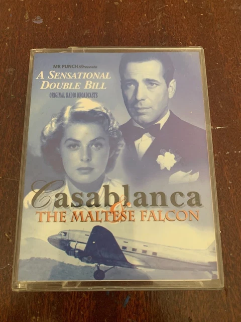 CASABLANCA/THE MALTESE FALCON Humphrey Bogart,Ingrid Bergman Cassette ...