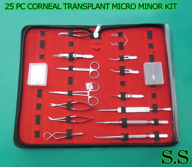 25 PC CORNEAL Transplant Micro Minor Surgery Surgical Ophthalmic ...
