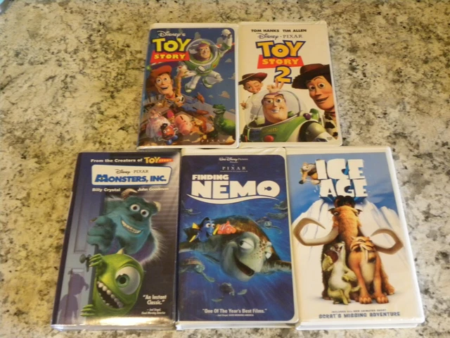 DISNEY PIXAR CLAMSHELL VHS Bundle Toy Story Finding Nemo Ice Age ...