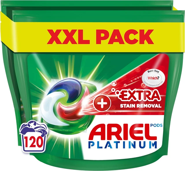 ARIEL ALL-IN-ONE PLATINUM PODS Washing Liquid Laundry Detergent Tablets ...