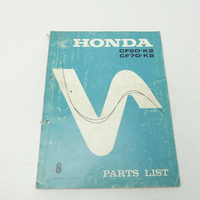HONDA CF 50 70 Chaly Spare Parts Catalog Spare Parts List Manual Parts ...