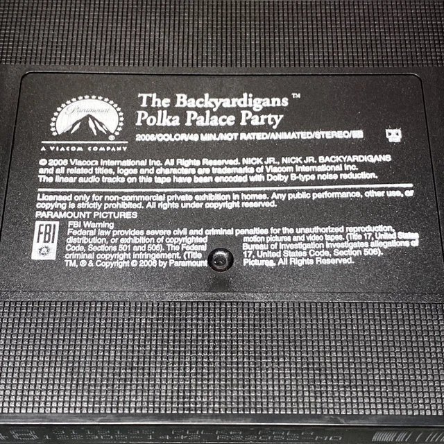 NICK JR THE Backyardigans Polka Palace Party VHS 2006 Nickelodeon Kids ...