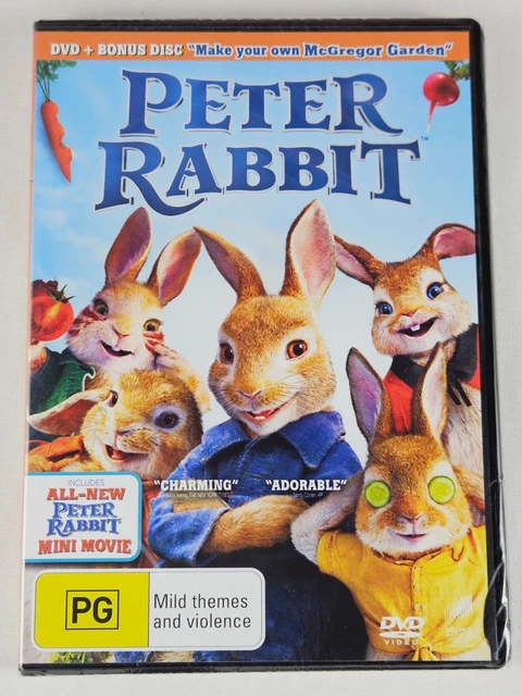PETER RABBIT DVD + Bonus Disc (Brand New & Sealed) Region 4 $11.90 ...