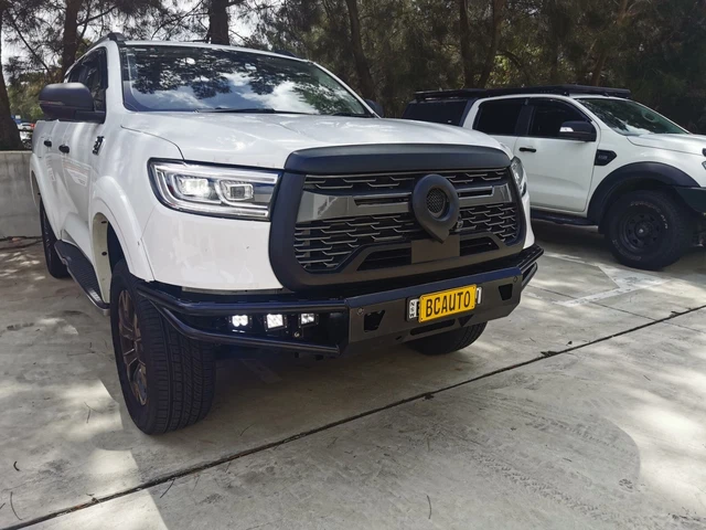 STEEL FRONT BUMPER Bar Bull bar for GWM Cannon 2020-23 Vanta 6 LEDs Off ...