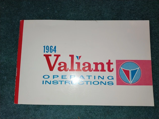 1963 PLYMOUTH VALIANT Owner's Manual / Original Guide Book $29.50 ...