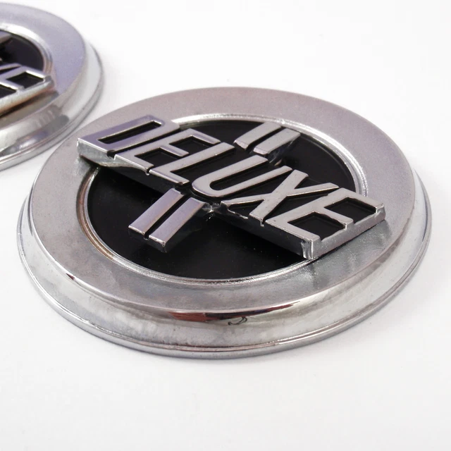 DELUXE METAL PILLAR Badges x2 chrome, New for Mazda RX2 RX3 RX4 RX7 ...