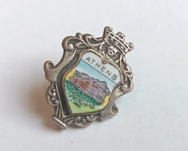 SPILLA PINS DISTINTIVO Stemma Simbolo Badge Logo Crest Ceramica Turismo ...