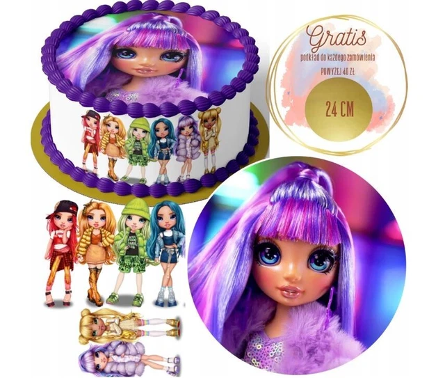 EDIBLE RAINBOW HIGH Cake topper Cake Image Sugar picture + TEXT PREMIUM ...