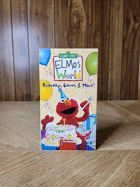 SESAME STREET ELMO'S World Birthdays Games More VHS 2001 Video Tape PBS ...
